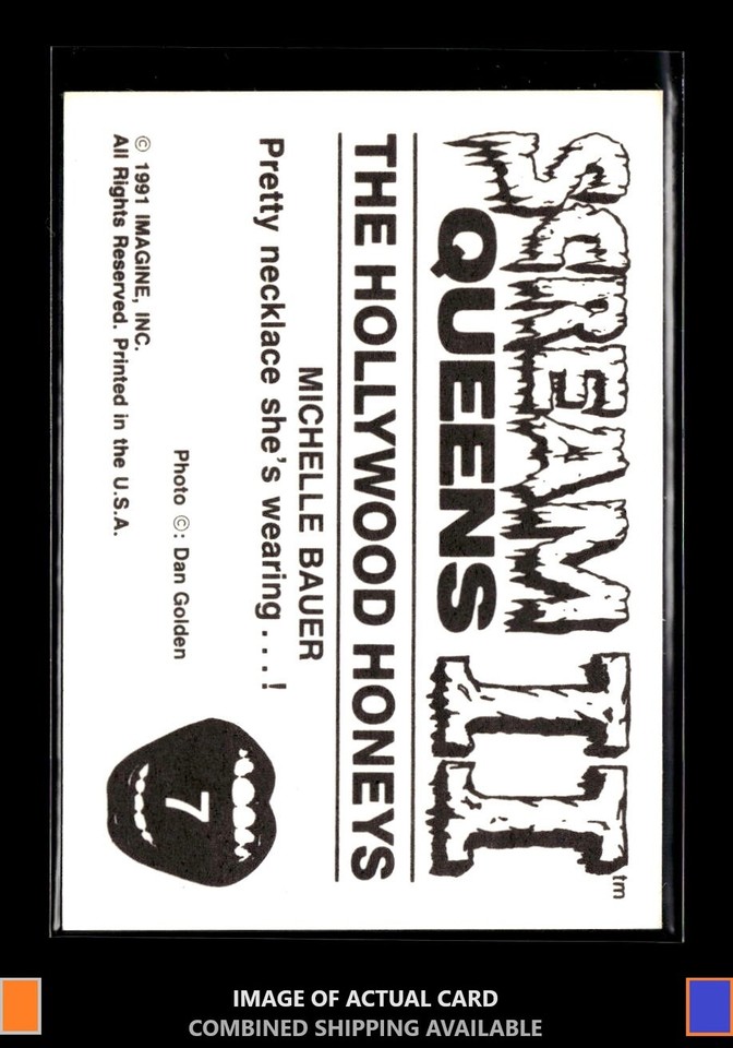 Michelle Bauer Autographed 1991 Scream Queens Card Actress Model #60 ...