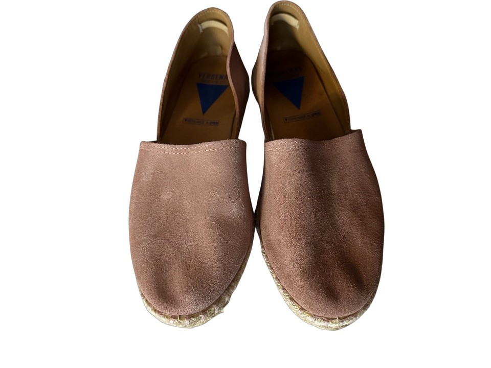 Verbenas Women's Carmen Pink Leather Suede espadrilles Flats Shoes Sz ...