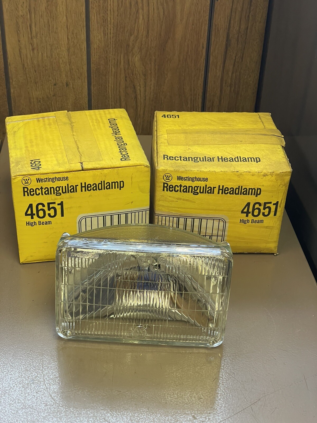 (2) New NOS Westinghouse Rectangular High Sealed Beam Headlight ...