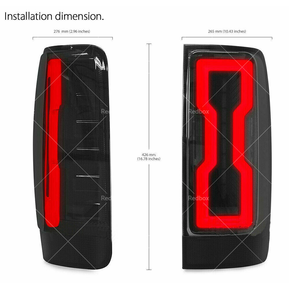 Smoked LED Rear Tail Light Lamp Lights Suitable For Holden Colorado RG ...