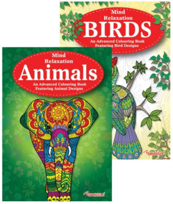 Single Book ANIMALS & BIRDS COLOURING BOOKS - LARGE A4 - MIND ...