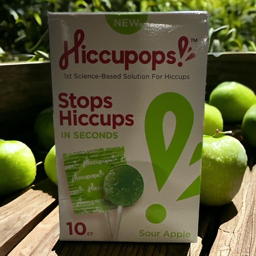 New Hiccupops - Lollipops that Stop Hiccups - Sour Apple (10Ct) | eBay