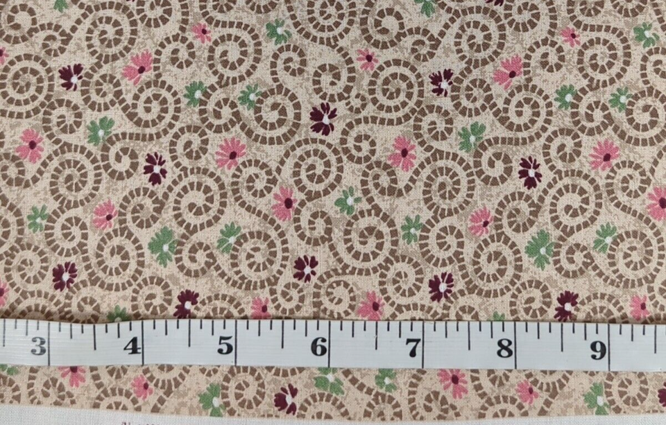Vintage 2000 Scrolls/Florals BTY Classic Cotton Quilt Sew Craft Fabric ...