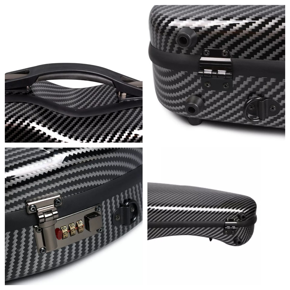 Violin Case 4/4 Size New Knife Shape Carbon fiber box password lock bow ...