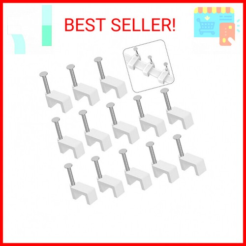 Cable Clips Nail in Cable Clips 100 Pcs 8mm Flat Ethernet Cable Wall ...