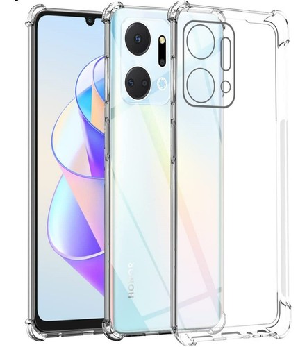 For Honor X7A Case, Clear Silicone Shockproof Gel Phone Cover + Screen ...