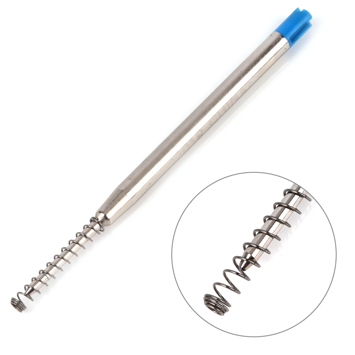 10 Pcs Ballpoint Pen Refills with Spring Ink 1.0mm Nib Medium for ...