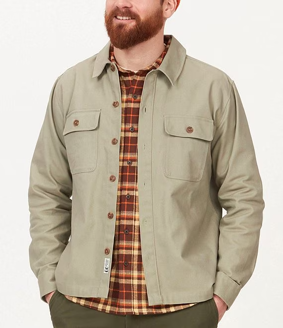 Marmot Mountain Works Incline Heavyweight Flannel Vetiver Shirt Size XL ...
