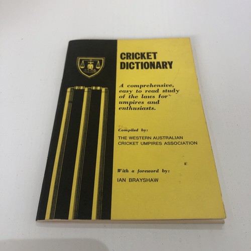 Western Australian Cricket Umpires Association, Cricket Dictionary ...