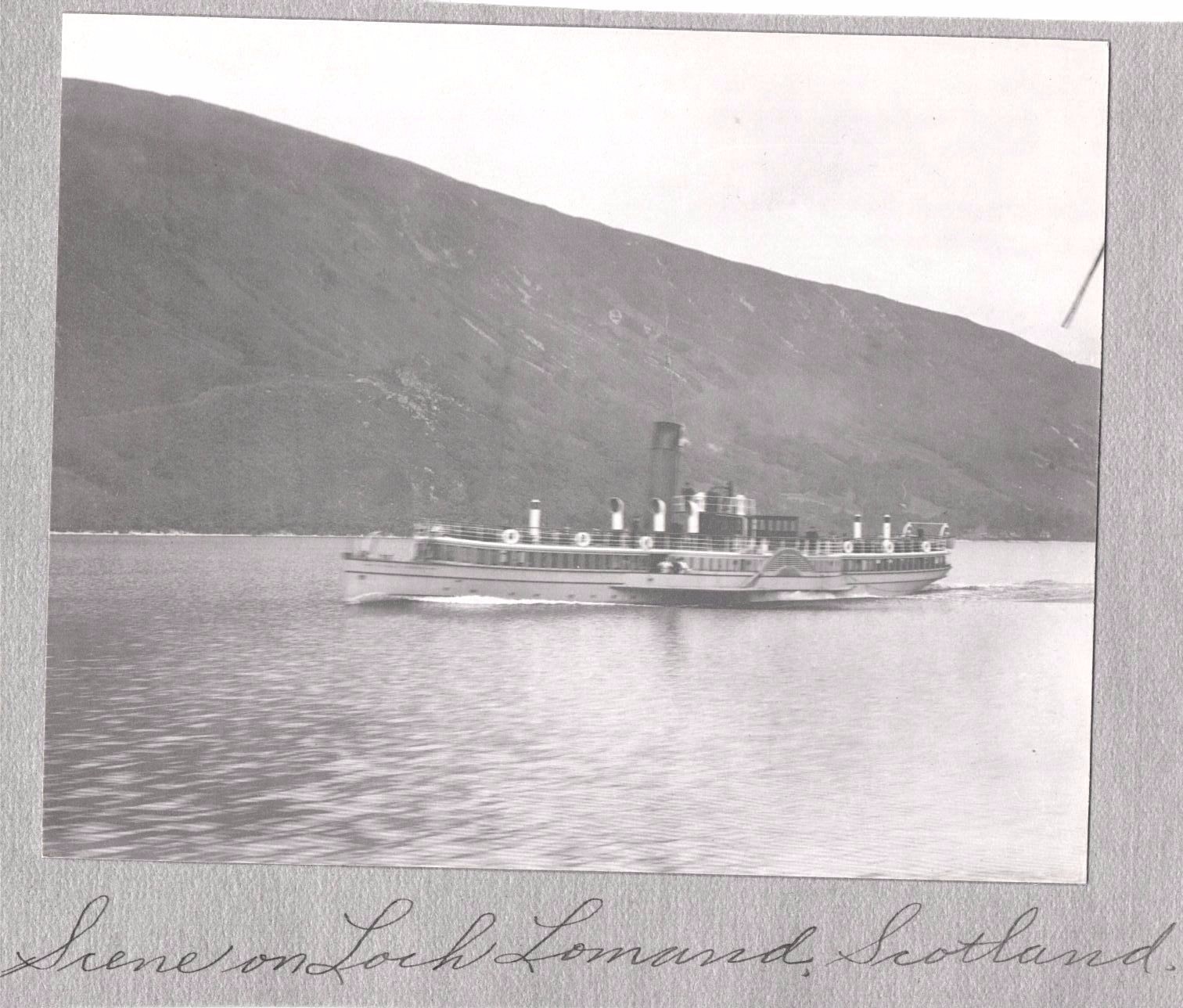 VINTAGE PHOTOGRAPH 1900'S LOCH LOMOND SCOTLAND GREAT BRITAIN OLD BOAT ...