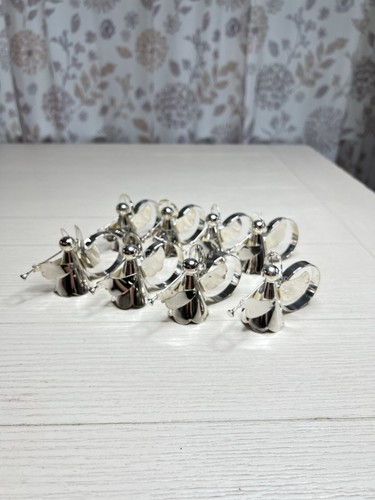 Vintage Set Of 8 Silver Plated Angel With Trumpet Napkin Rings 2.5” | eBay