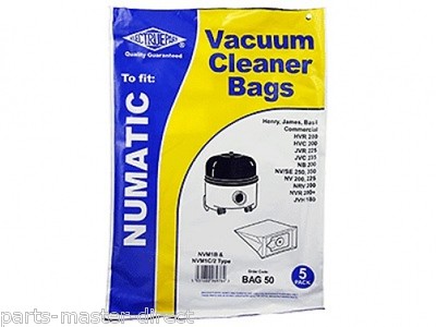 Numatic HENRY 225 250 252 200 Basilic NB200 Edward EVR370 hvr200 Sacs ...