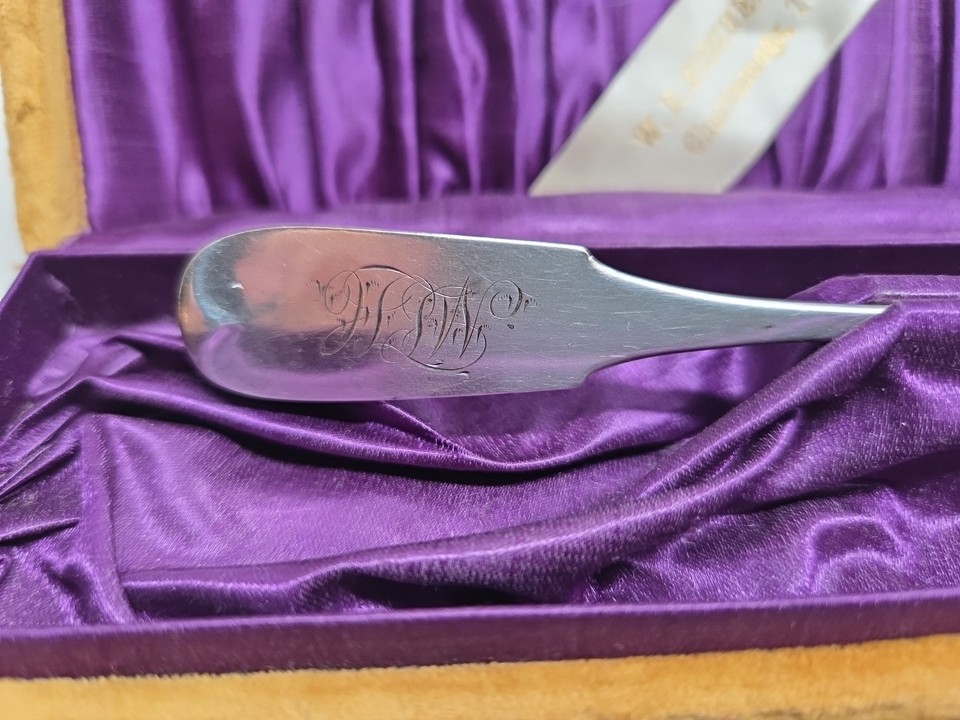 Antique R & W Wilson Coin Silver Spoon W F Fisher Presentation Box ...