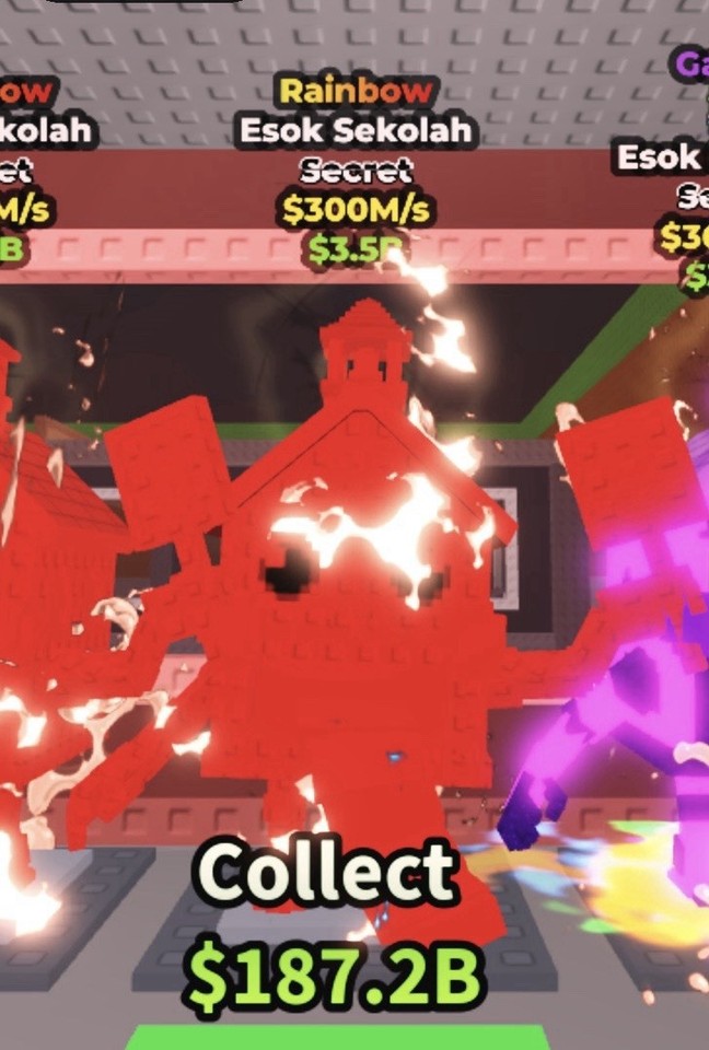 Steal A Brainrot Rainbow Esok Sekolah 300m/s Secret Lucky Block ...