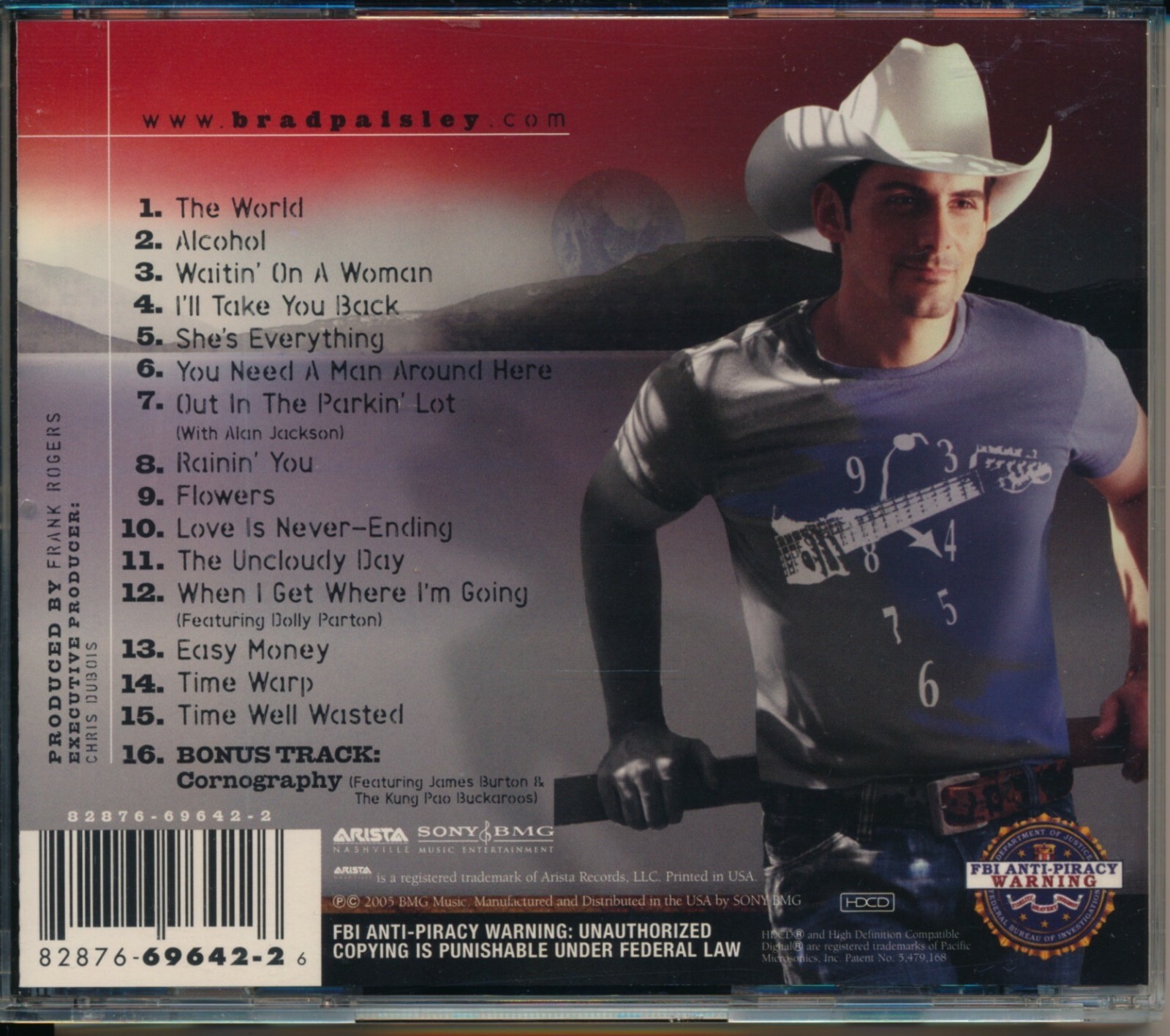 Time Well Wasted, Brad Paisley, ARISTA Sony & BMG 82876-69642-2 USA ...