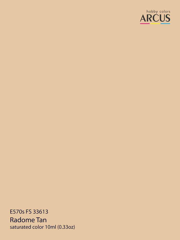 Arcus 570 Enamel paint USAF FS 33613 Radome Tan Saturated color 10ml ...