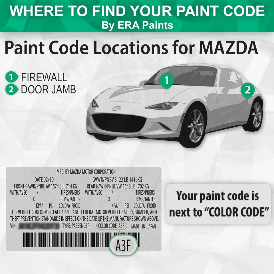 MAZDA 38P - Liquid Silver Metallic OEM Match Touch Up Spray Paint Kits ...