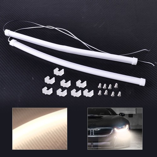 2pcs 30cm Flexible Soft Tube Car Fog Light White LED DRL Driving ...