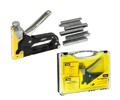 Rolson Perfect Heavy Duty Staple Gun 3 In 1 Stapler Tacker With 500 ...