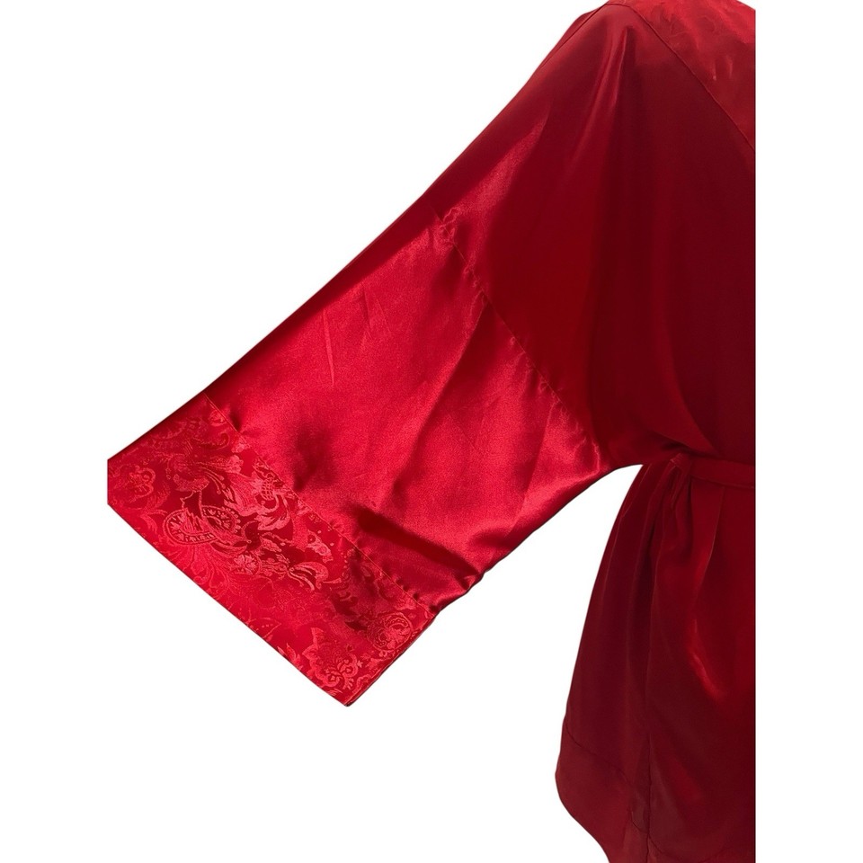 Vintage Victoria’s Secret Gold Label red floral damask satin & lace ...
