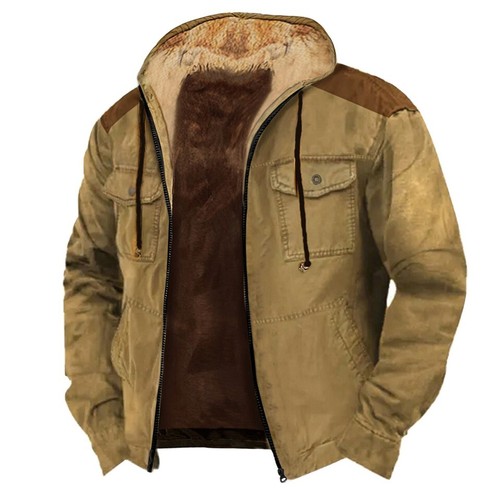 New Mens Casual Padded Jacket Winter Warm Hooded Soft Comfort Coat ...