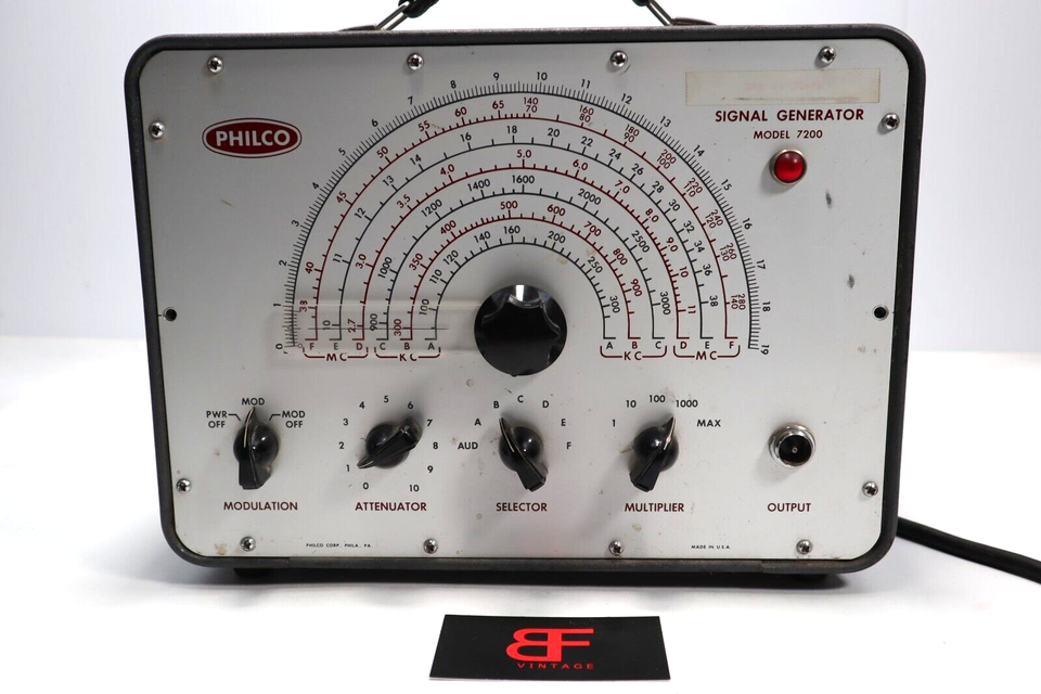 Vintage Philco Signal Generator Model 7200 EL4669 | eBay