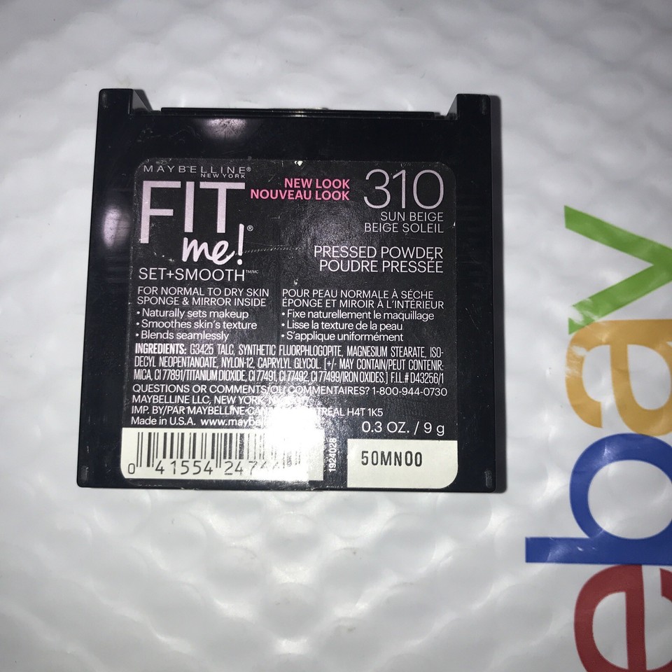 MAYBELLINE Fit Me Set Smooth Pressed Powder 310 SUN BEIGE unsealed NWOB ...
