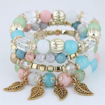 Unisex Multilayer 4pc charm bead bracelets set *BUY 1 GET 1 FREE* | eBay