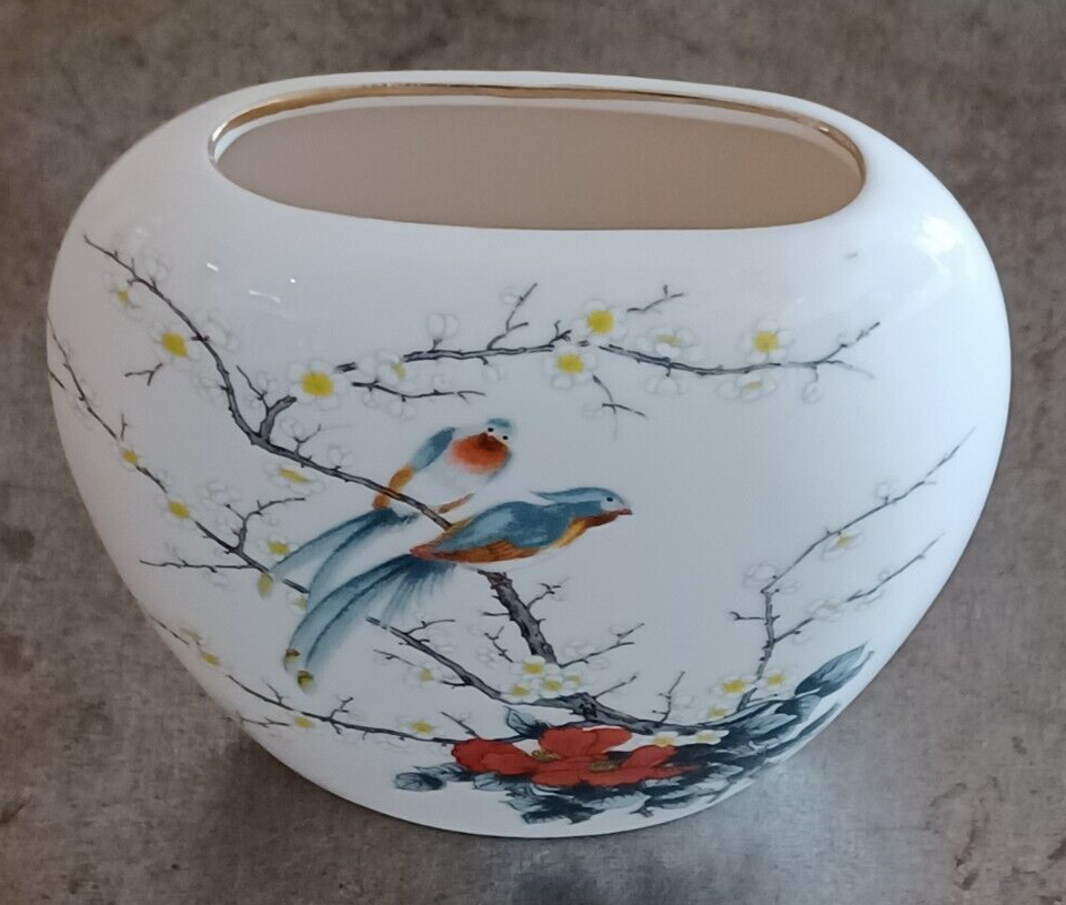 Fine Chinese Jay Japan Vase Birds & Cherry Blossoms 4.25" Tall | eBay