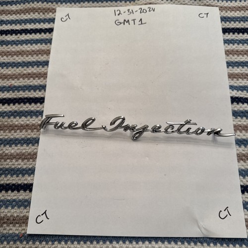 1958-61 Corvette Fuel Injection Chrome Fender Emblem Each - GM 3746457 ...