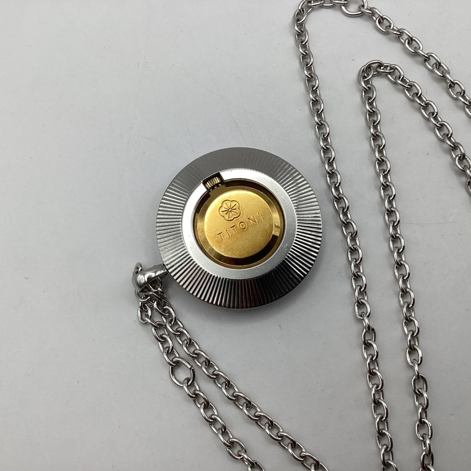 Titoni TitoFlex Wind Up Analogue Pendant Watch w/ 66cm Chain - Working ...