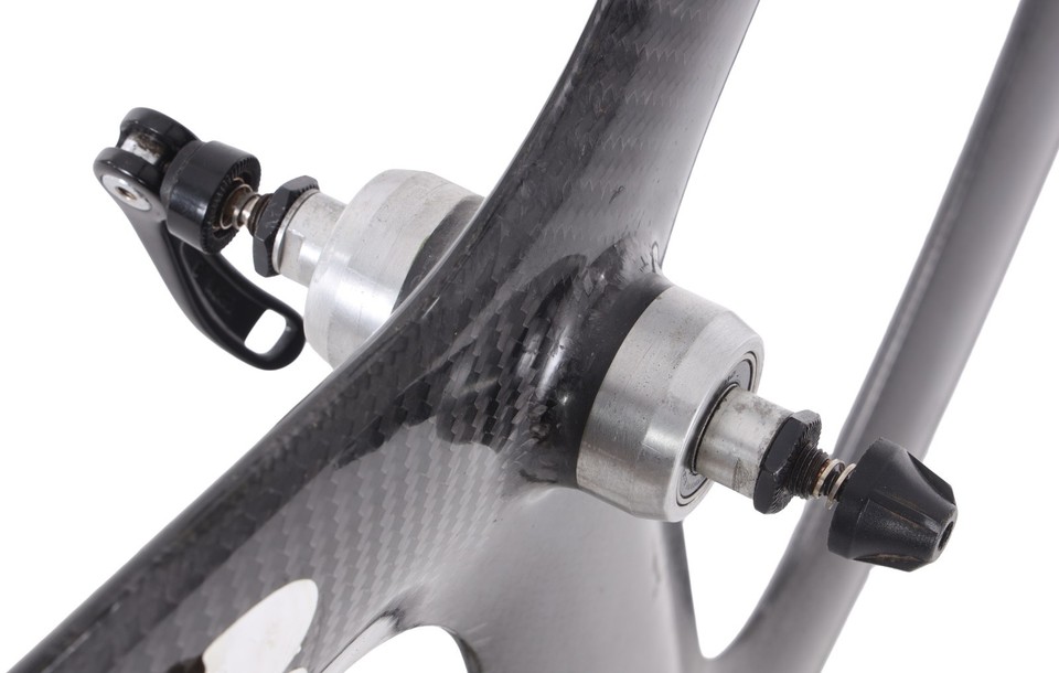 HED 3C Carbon Tri Spoke Tubular Road Bike FRONT Wheel 700c QR Rim Brake ...