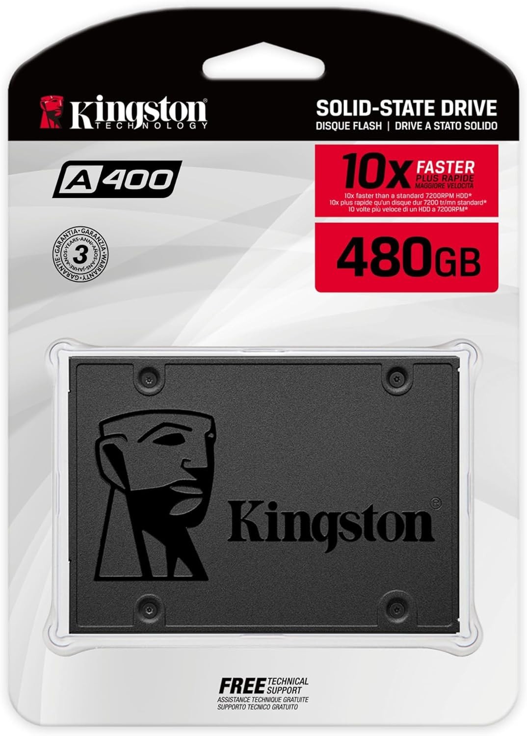Kingston A400 SSD Internal Solid State Drive 2.5" SATA Rev 3.0, 480GB ...