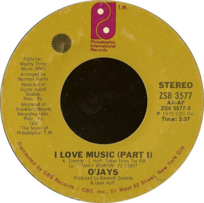 The O'Jays - I Love Music (7", Ter) | eBay