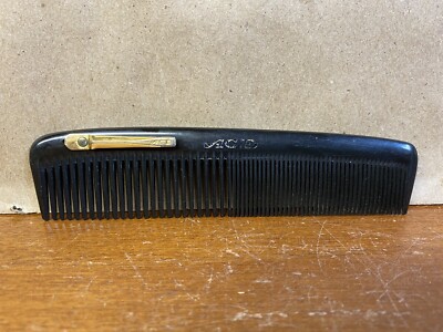Vintage Ace Hard Rubber Clip-Pocket Comb 5" Black Made in USA | eBay