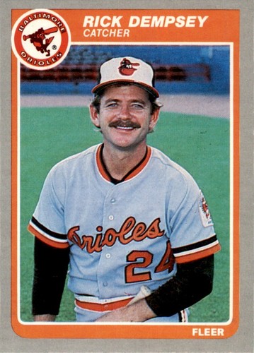 1985 Fleer Baseball Rick Dempsey . Baltimore Orioles #175 | eBay