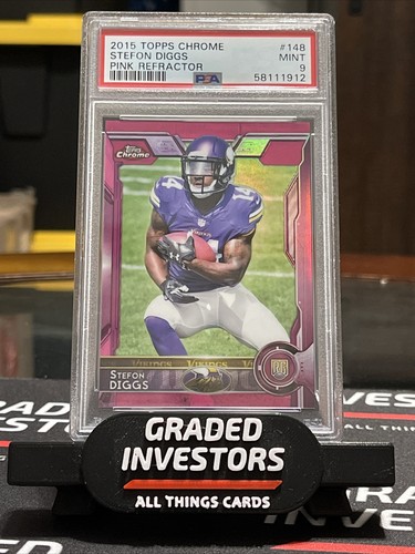 STEGON DIGGS 2015 Topps Chrome 148 Pink Refractor RC 278/399 PSA 9 MINT ...