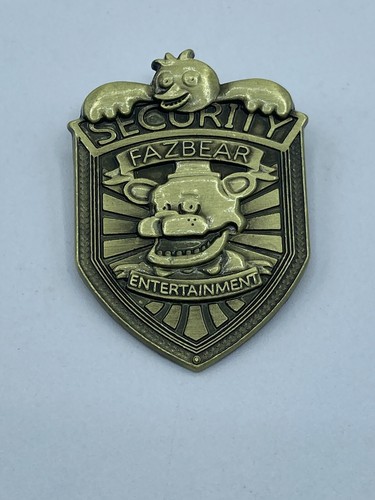 FNAF Five Nights at Freddys Security Badge Fazbear Entertainment Pin ...