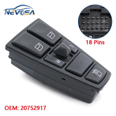 Power Window Control Switch Front Left for 05-14 Volvo VN VNL 21628532 ...