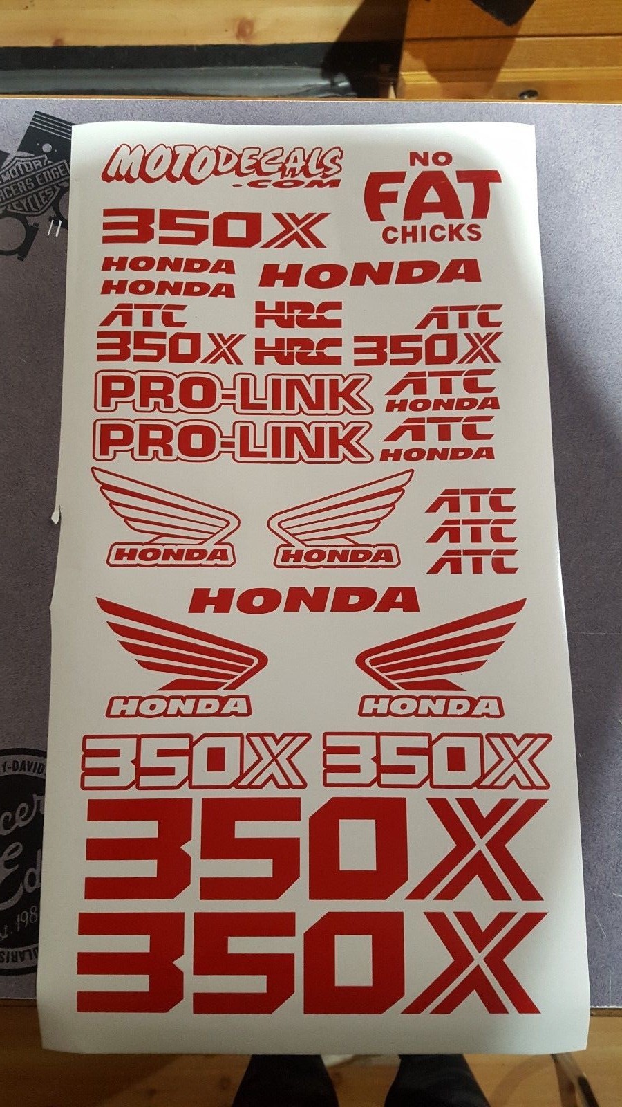 Decal Stickers Graphics For Honda ATC350X ATC 350X fender tank Emblems ...