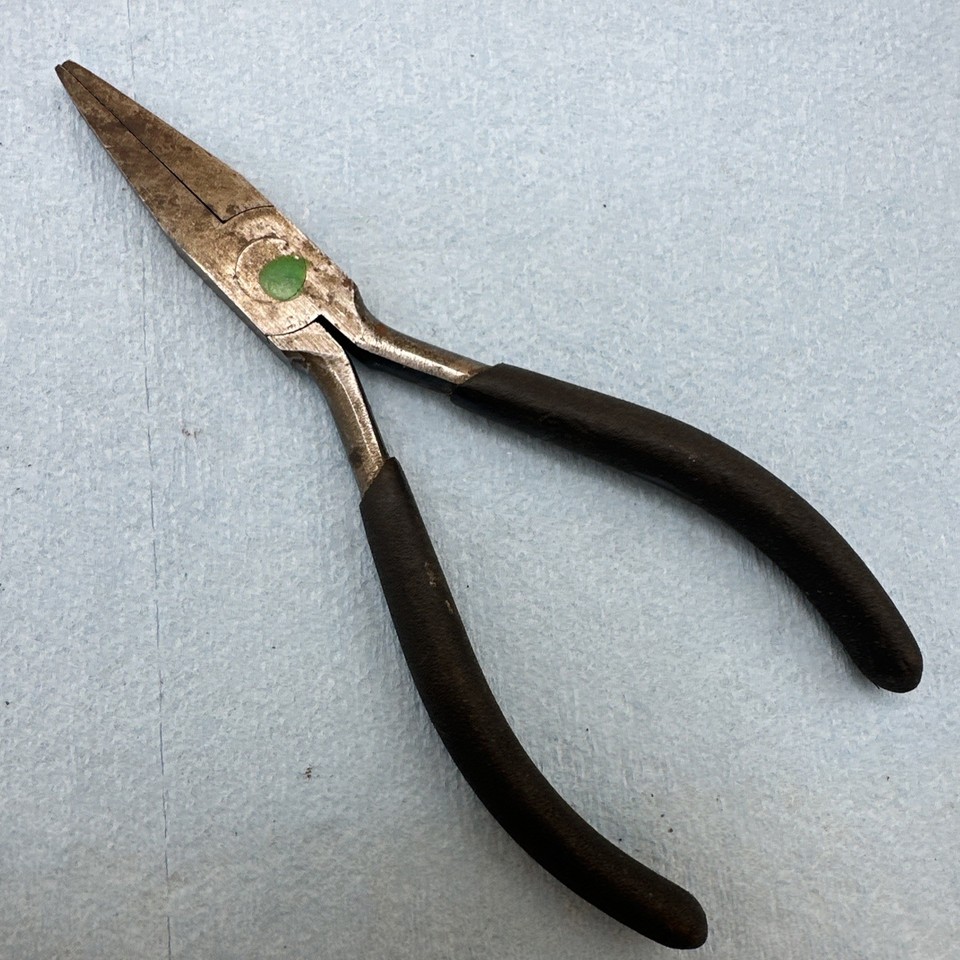 Craftsman 45176 Needle Nose Pliers USA Spring Loaded Black Grip ...