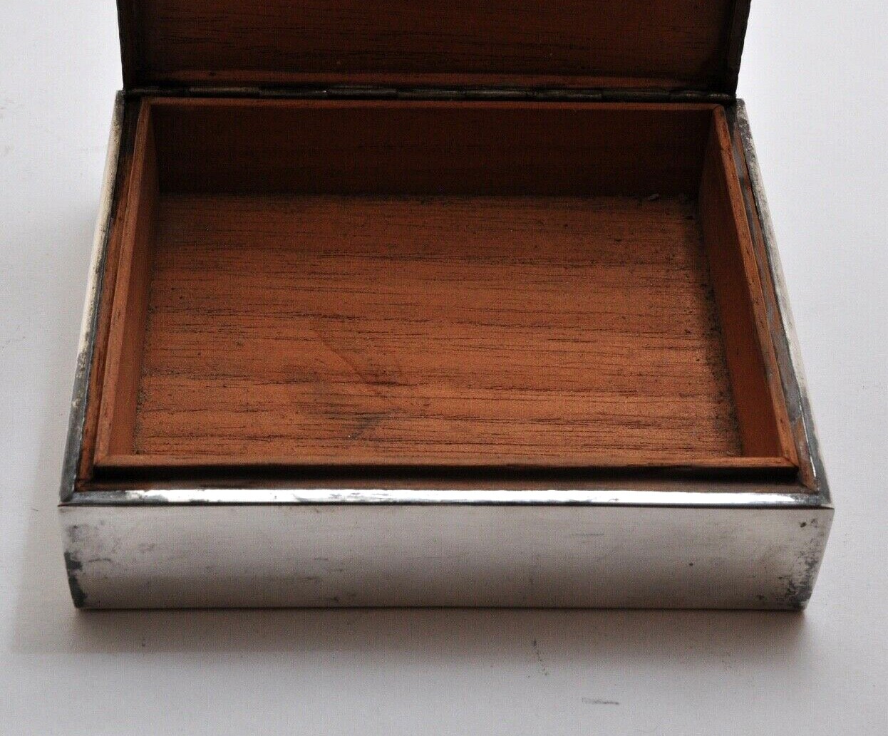 VINTAGE HB Crown Hallmark GERMAN 835 SILVER CIGARETTE or JEWELRY BOX ...