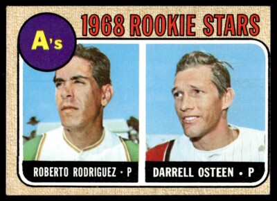 1968 Topps Baseball Card Roberto Rodriguez/Darrell Osteen RC Athletics ...