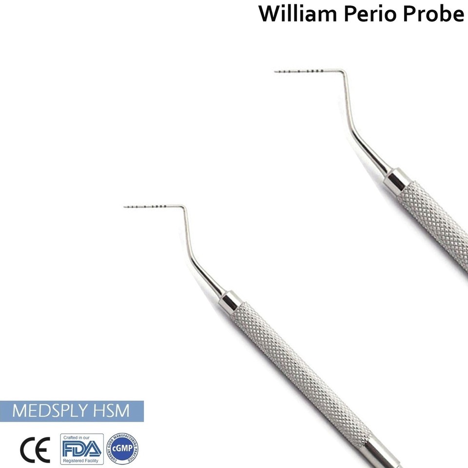 Periodontal Williams Pocket Depth Measuring CPITN Color Coded Probe ...