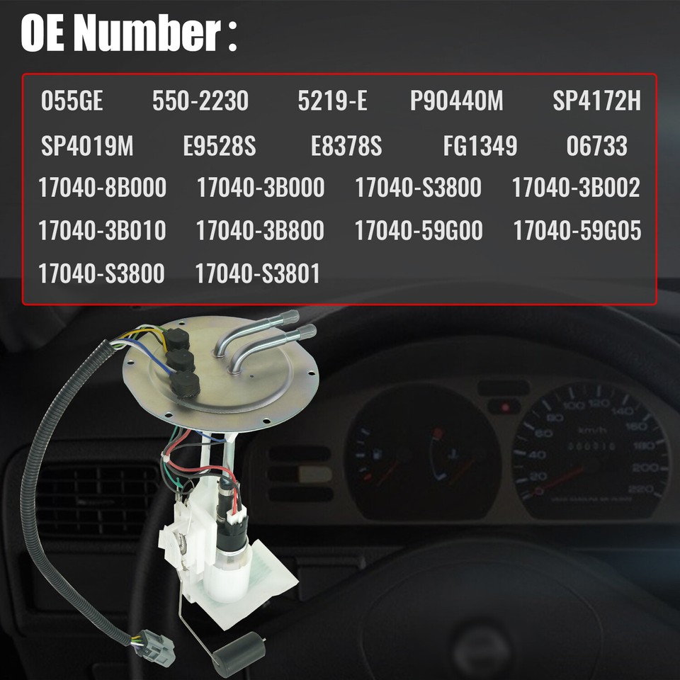 1998-2004 Nissan Pickup Frontier 3.3L 6Pin 055GE Fuel Pump Module For ...