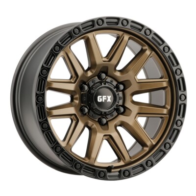 New Custom TR26 Wheel 18x9 inch 6-139.7mm Bronze w/Black Lip CB 106.2mm ...