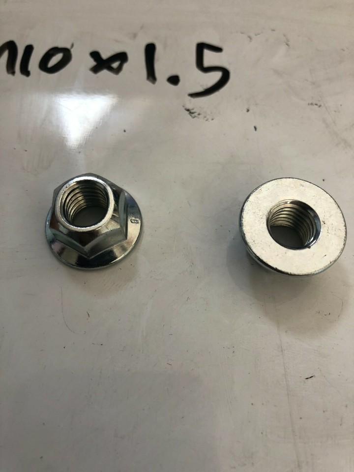 100 qty - Top Lock Flange Nut M10 x 1.5 Zinc Screw Hex socket Lok ...
