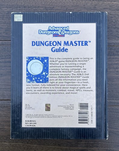 Advanced Dungeons And Dragons 2nd Edition Dungeon Master Guide | eBay