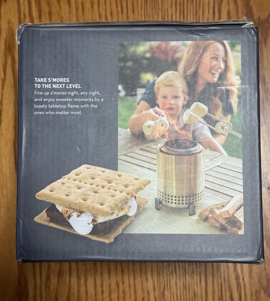 NEW Solo Stove Mesa Tabletop Fire Pit Silver Smokeless w/ Stand ...