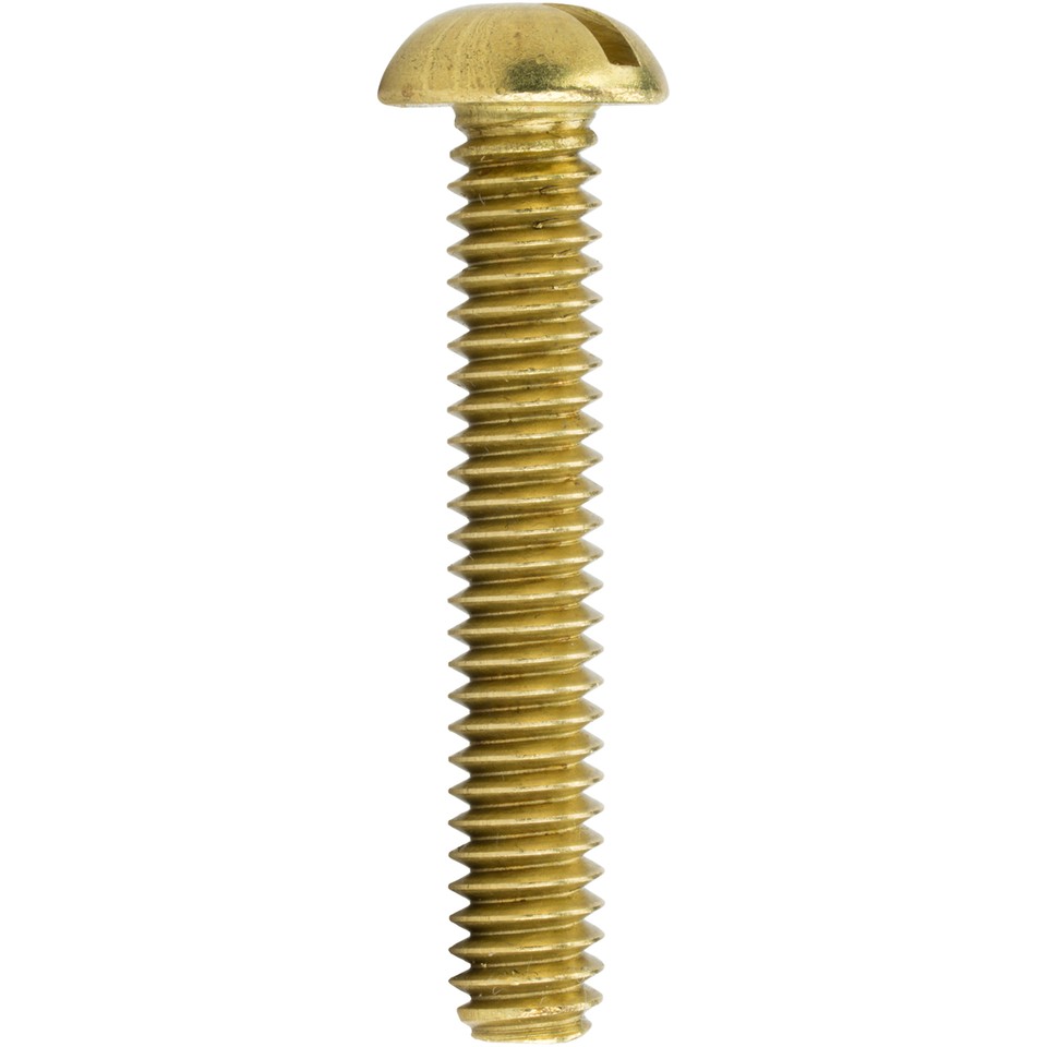 8-32 Brass Round Head Machine Screws Bolts Slotted Drive All Lengths ...